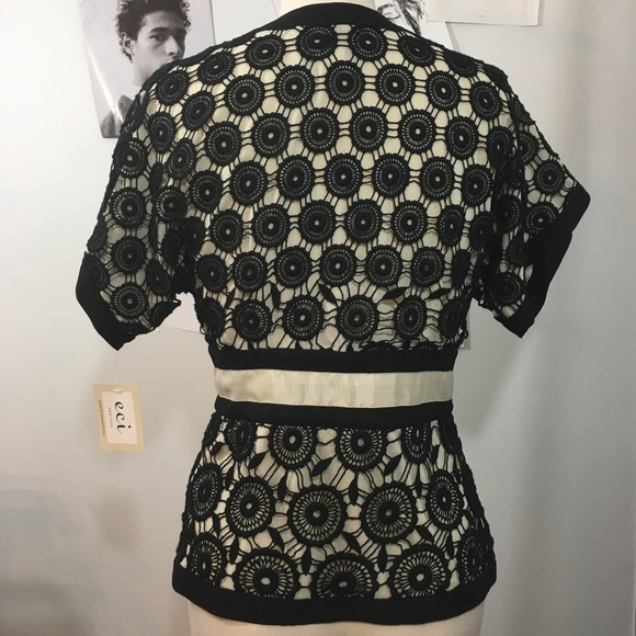 ECI | Jackets & Coats | Eci Kimono Style Short Sleeve Embroidered ...